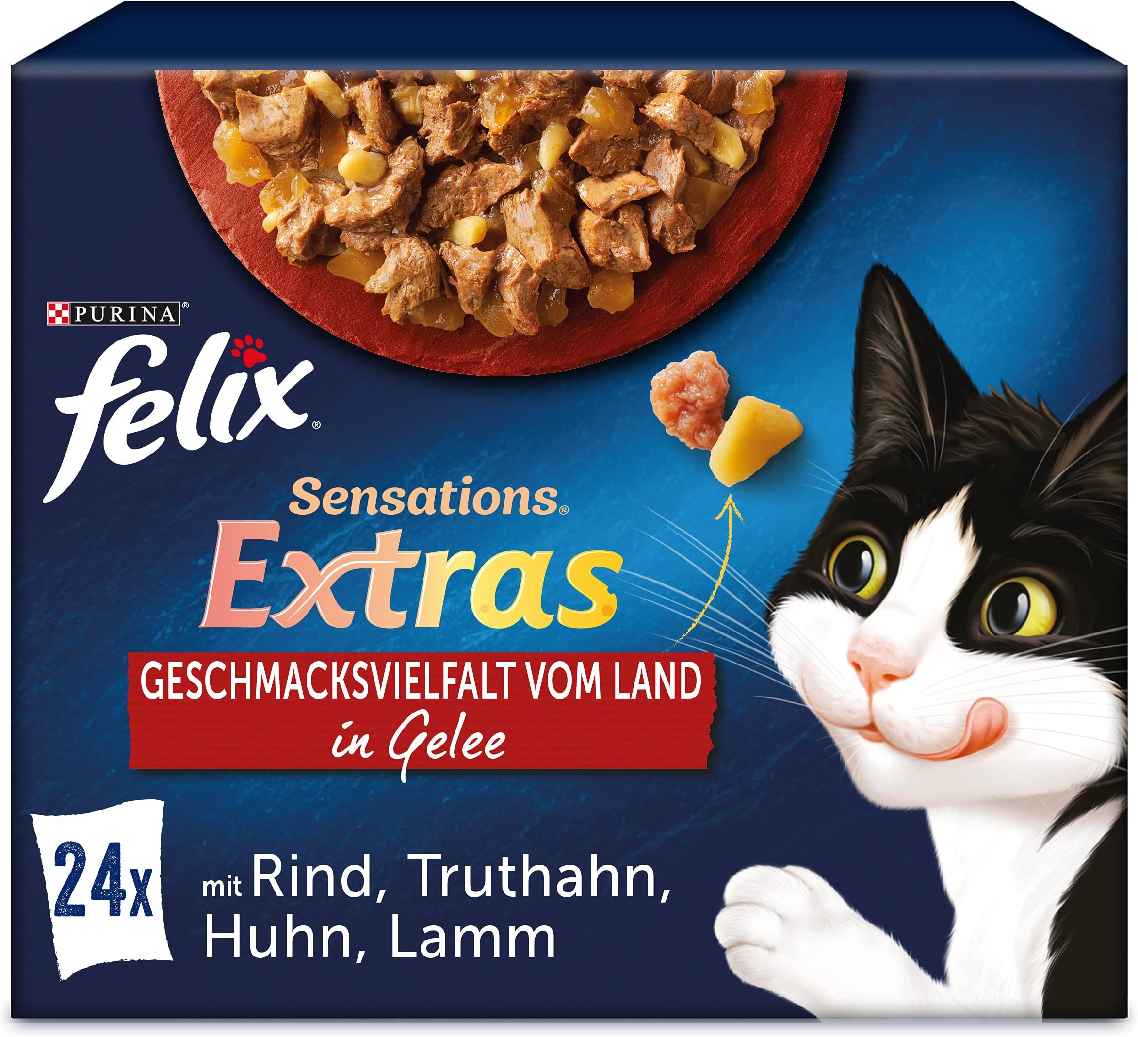 FELIX Katzenfutter nass in Gelee, Sorten-Mix, 120er Pack (120 x 85g ...
