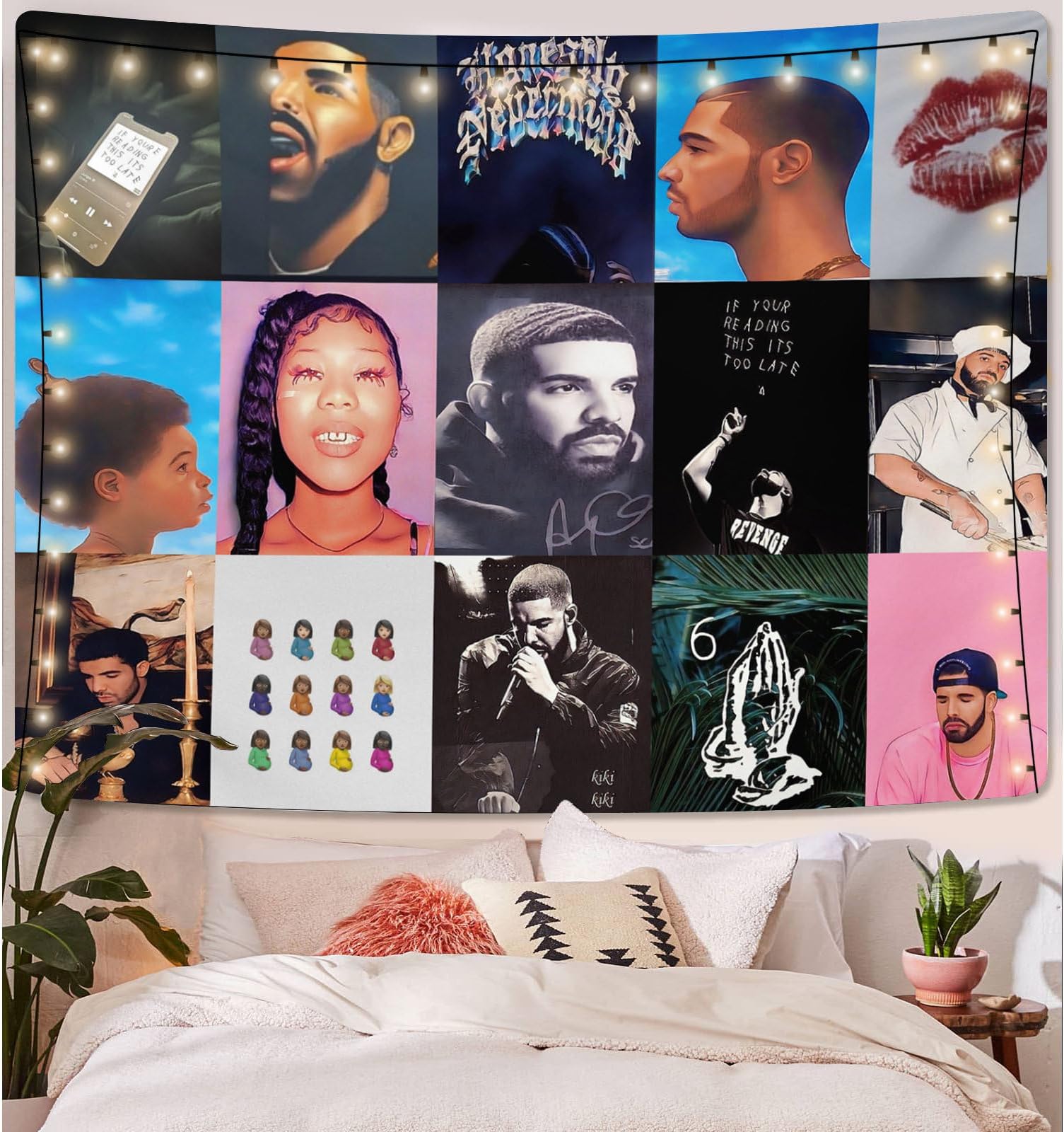 Amazon.com: Honolen Drake Rapper Flags Wall Tapestry Drake Album Cover ...