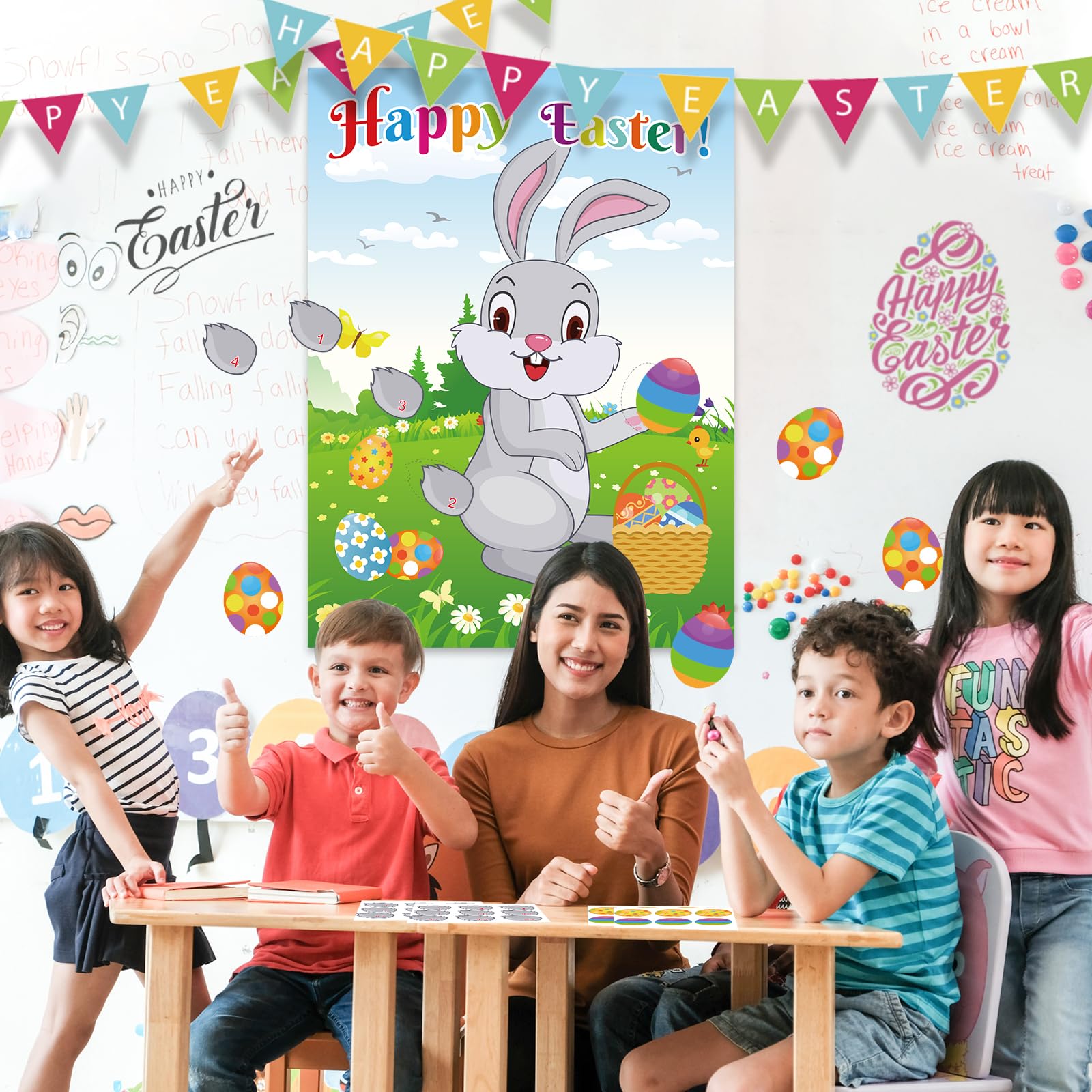 Snapklik.com : Easter Pin Game For Kids Pin The Tail On The Bunny Pin ...