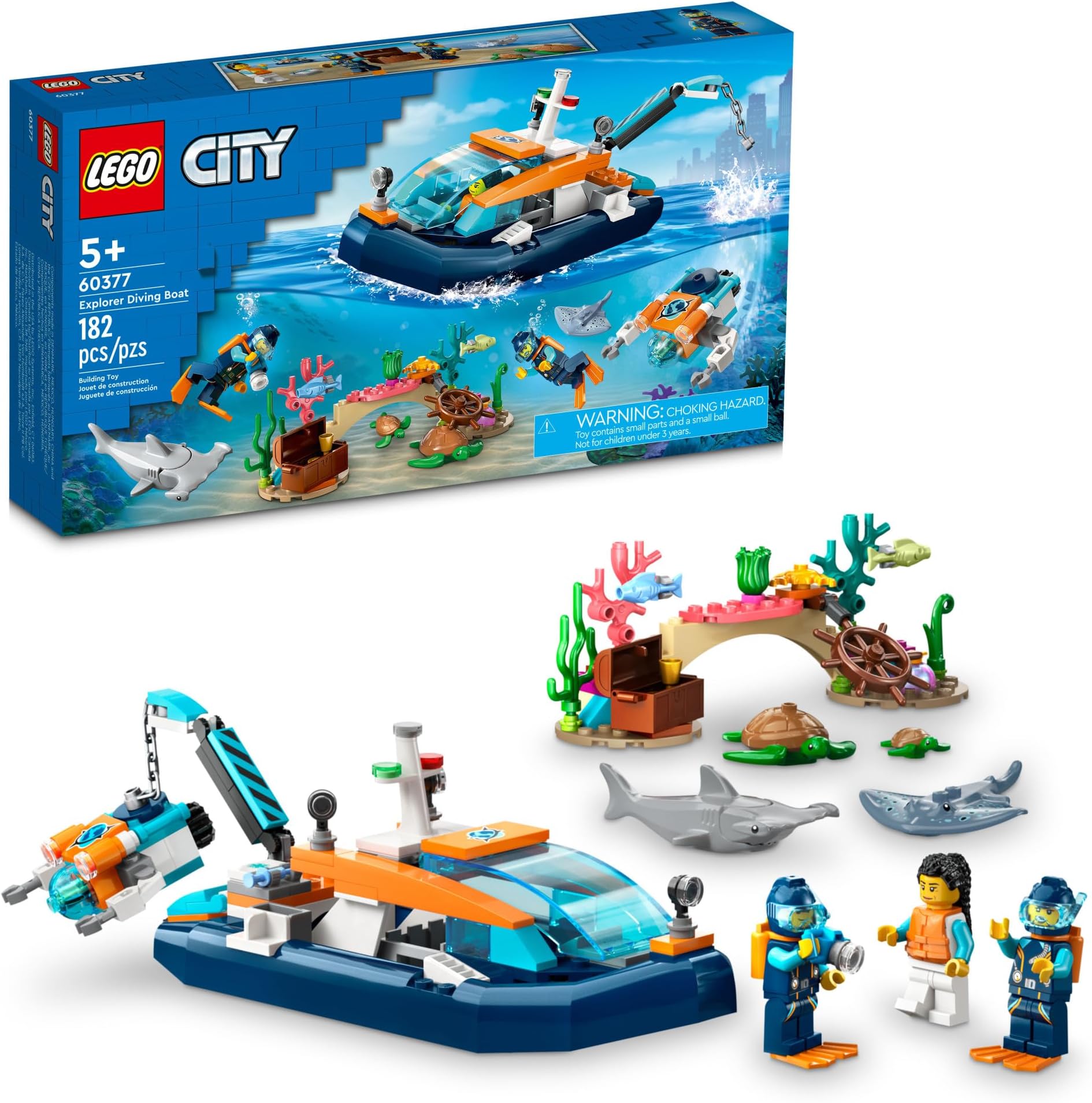 Amazon.com: LEGO 41734 Friends Sea Rescue Boat Set, Animal Rescue Toy ...