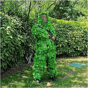 Amazon.com: Opaeroo Woodland 3D Leaf Ghillie Suit Camouflage Hunting ...