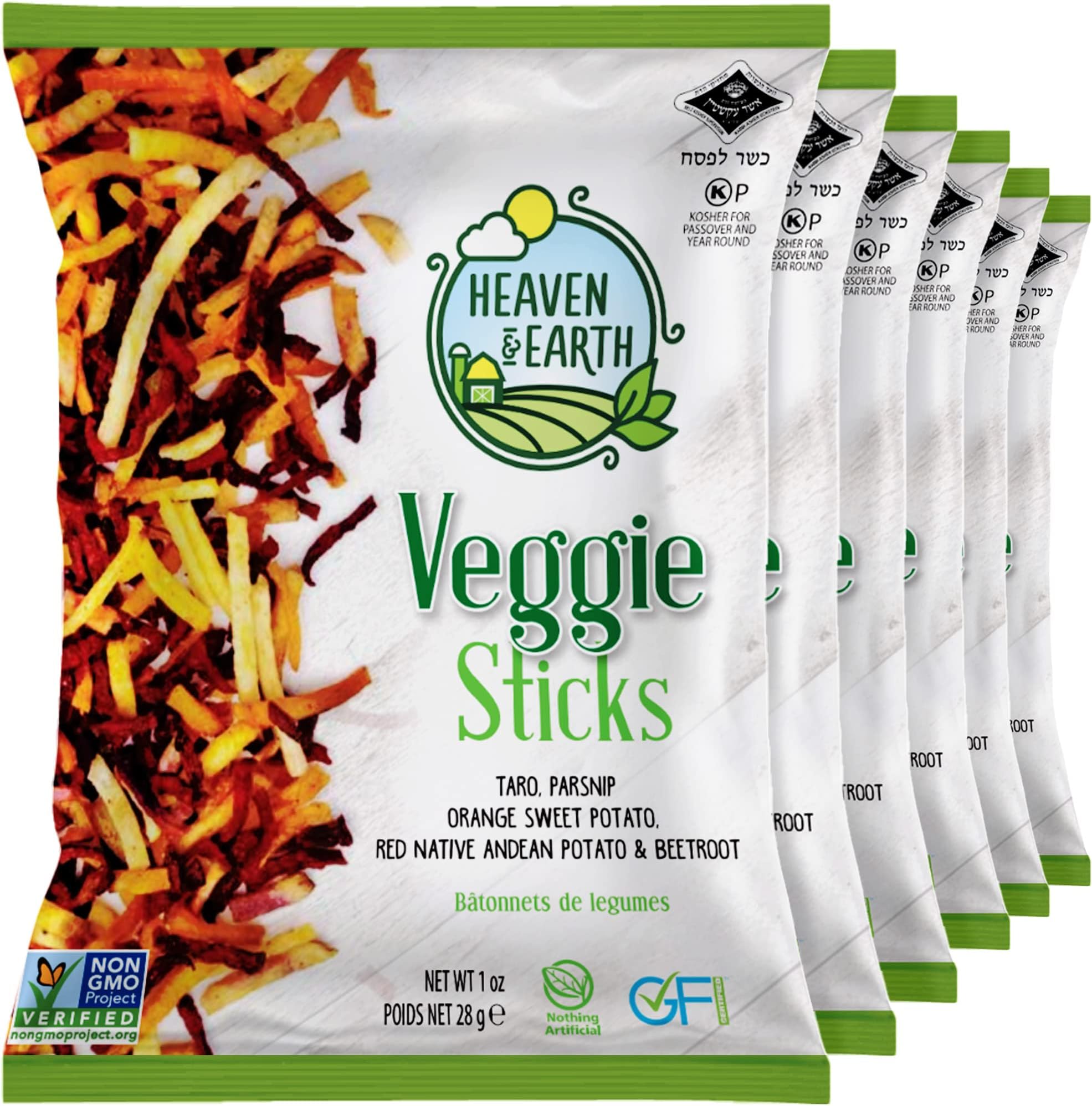 Amazon.com: The Daily Crave Veggie Sticks, 6 Oz (Pack Of 8) Non GMO ...