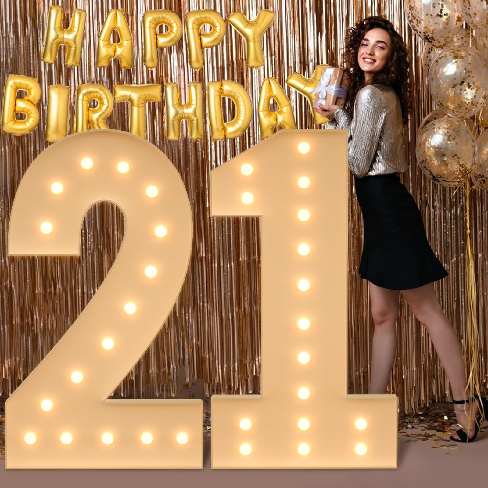 Snapklik.com : 5FT Giant Marquee Light Up Numbers, Big Marquee Numbers ...