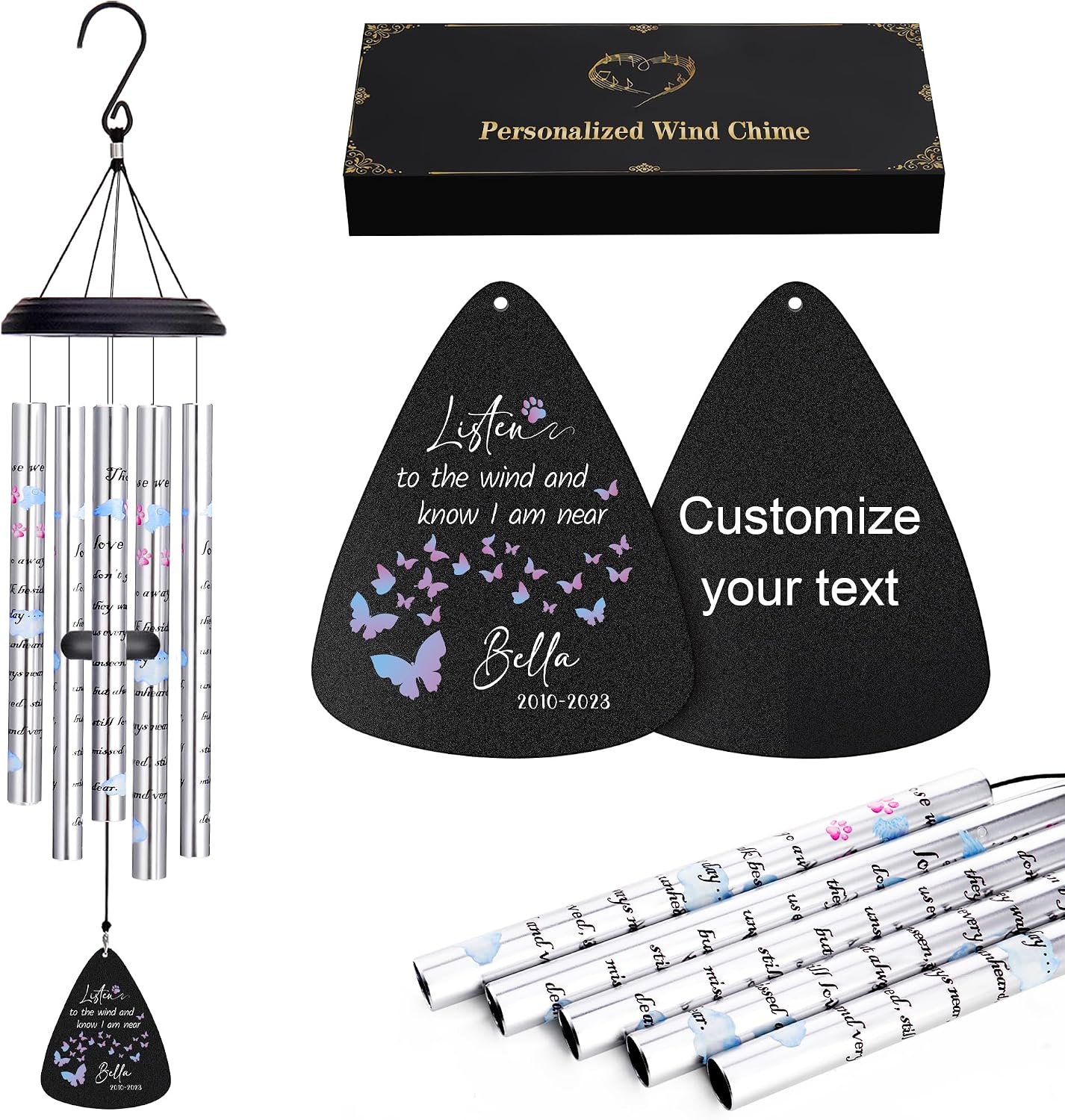 Amazon.com: Personalized Pet Memorial Wind Chime,Dog Memorial Gifts for ...
