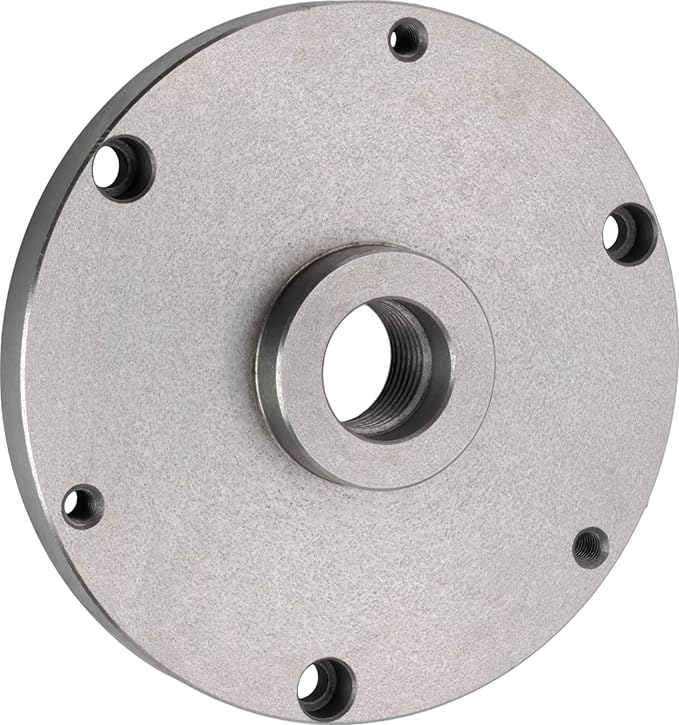 CME 8" 1 1/2"-8 Threaded Lathe Chuck Backing Plate, Fits Self-Centering ...
