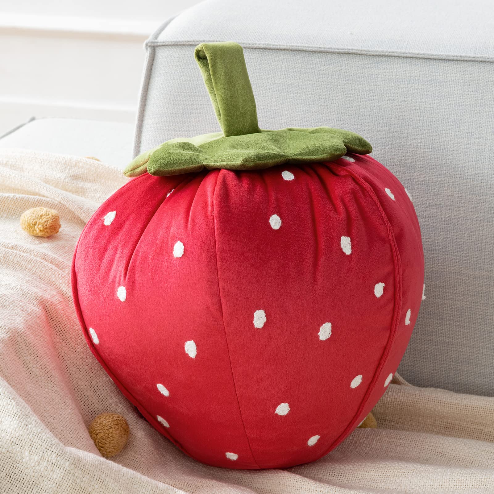 Amazon.com: Phantoscope Fruit Shaped Pillows Series Strawberry Shaped ...