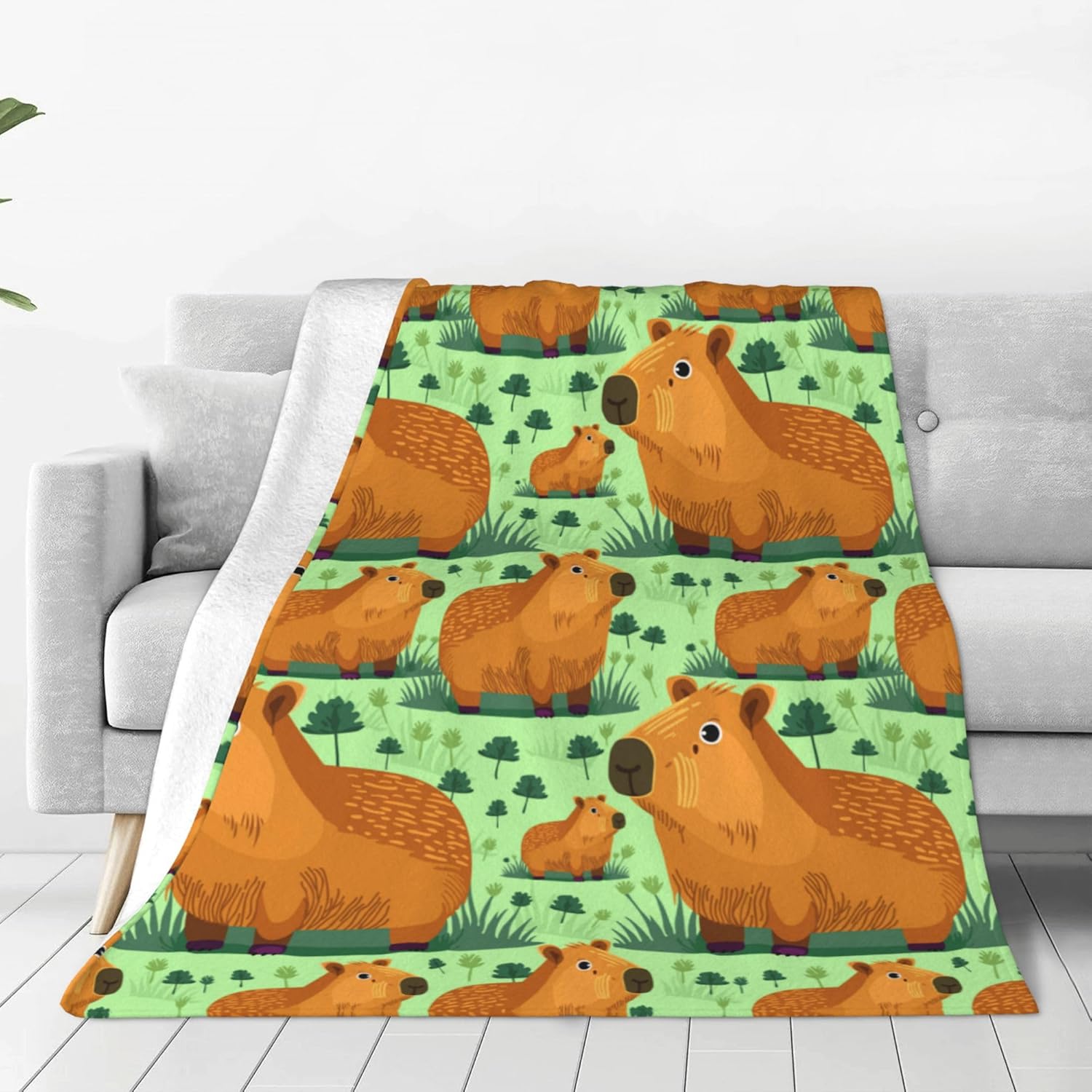 Cute Capybara Blanket Gifts for Adult for Living Room Bedding Couch ...