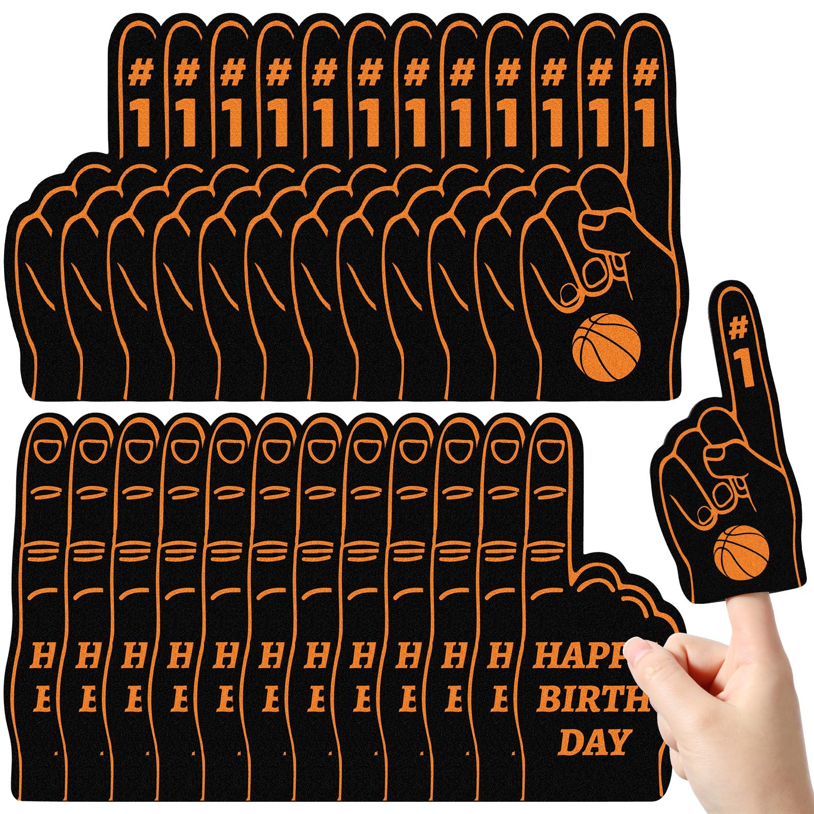 Amazon.com: Foilswirl 24 Pack Foam Finger Cheerleading Foam Hand Sports ...