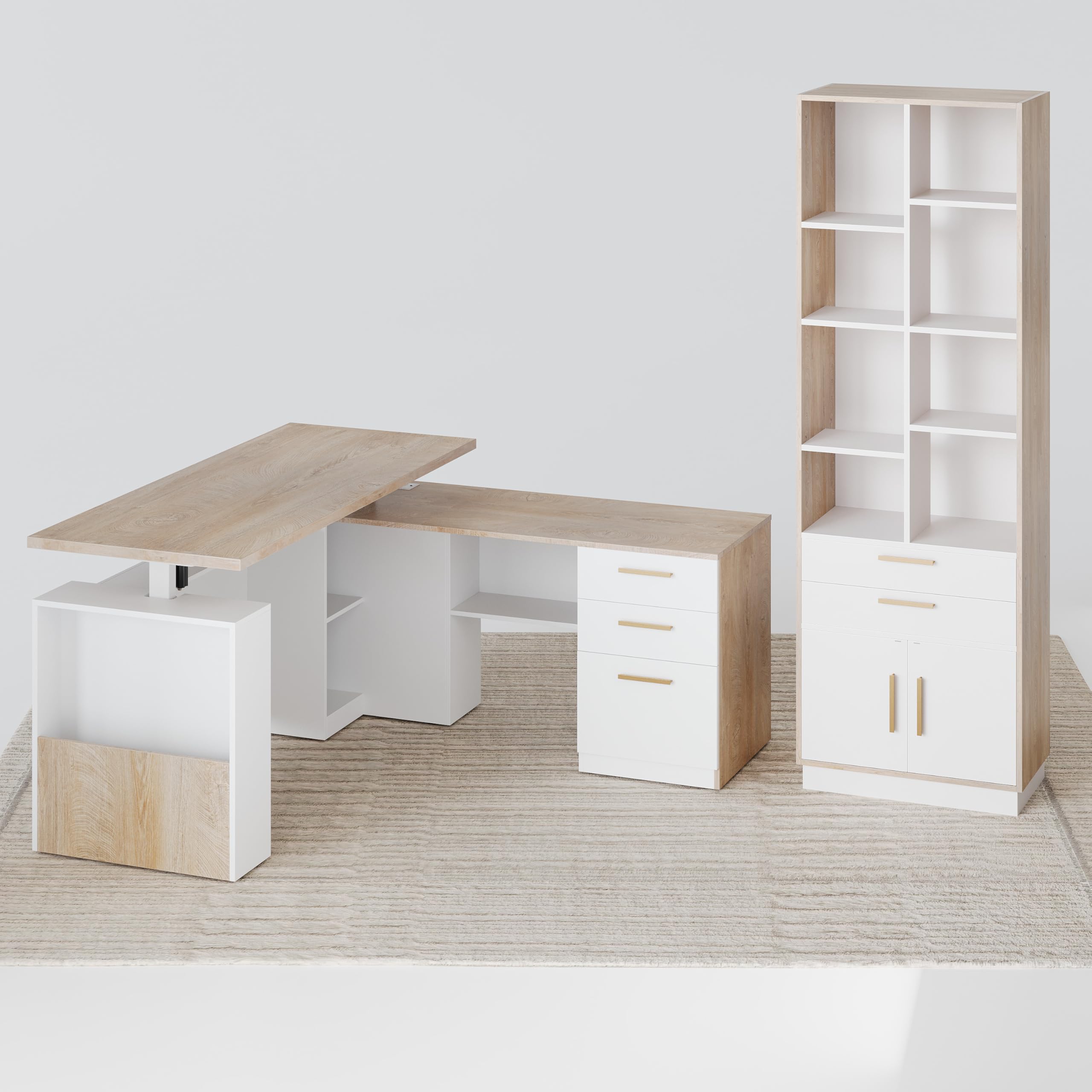 Amazon.com: ModernMate Furniture Set, 63" Standing Desk with 73 ...