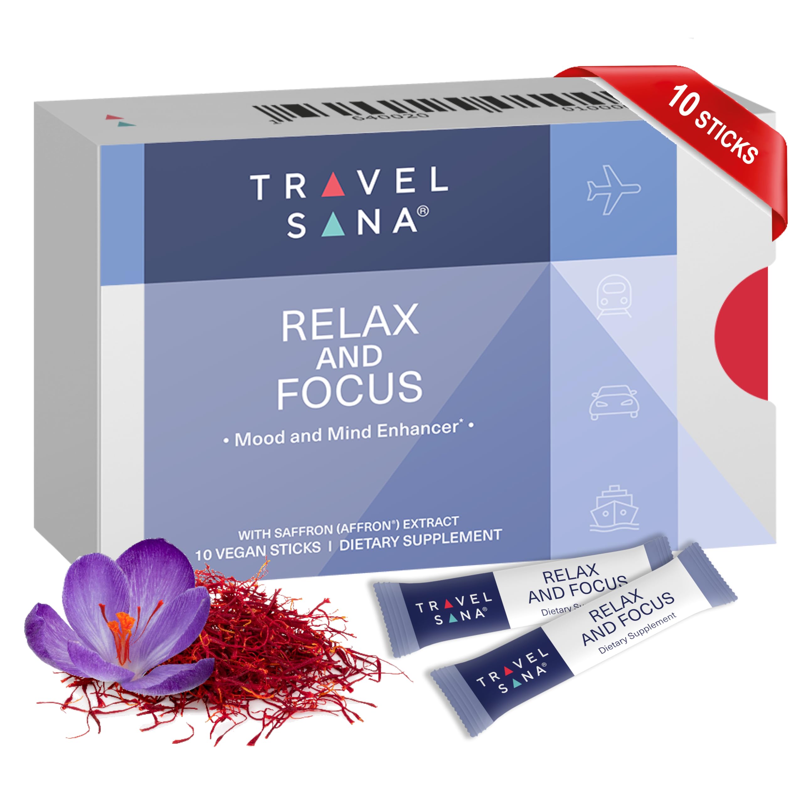 Amazon.com: TRAVELSANA Relax and Focus | Premium Affron Saffron Extract ...