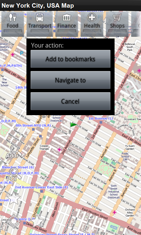 New York City, USA Offline Map: PLACE STARS:Amazon.com:Appstore for Android