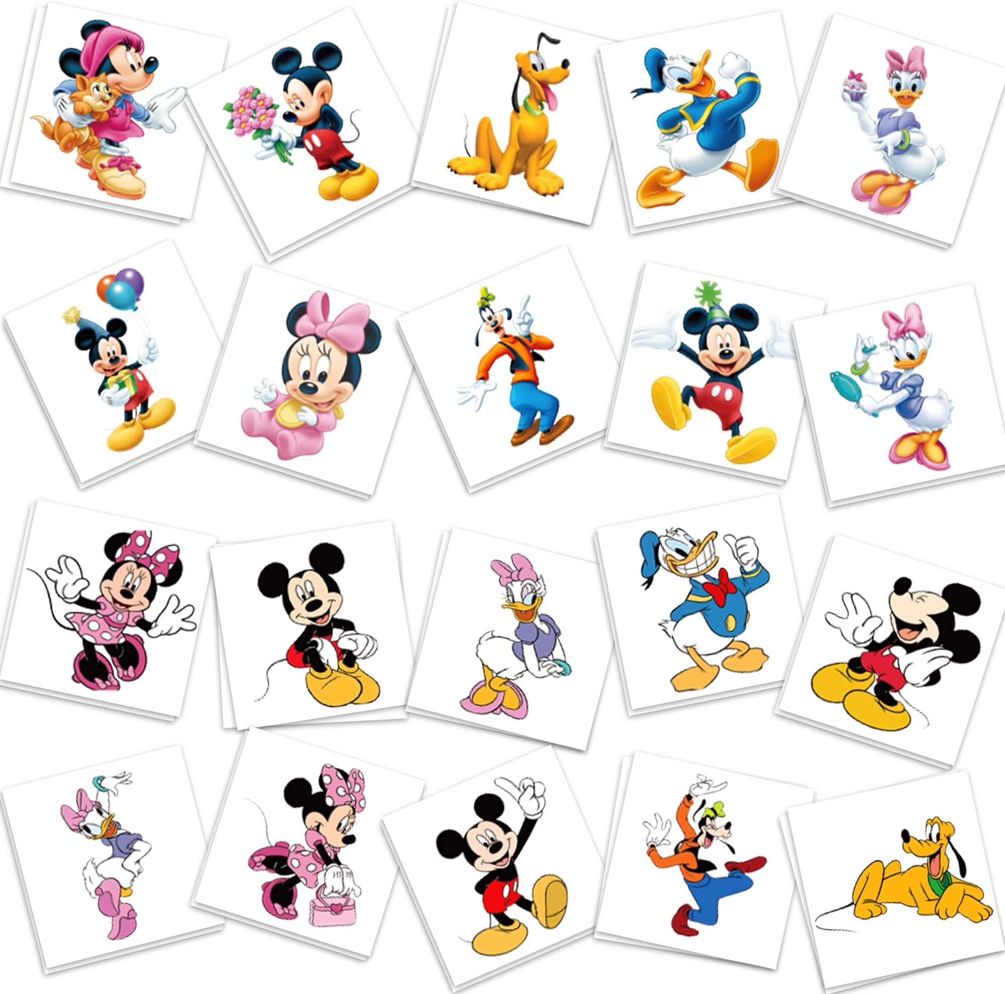 Amazon.com: Minnie Mouse Stickers & Tattoos Party Favor Pack (Bundle ...