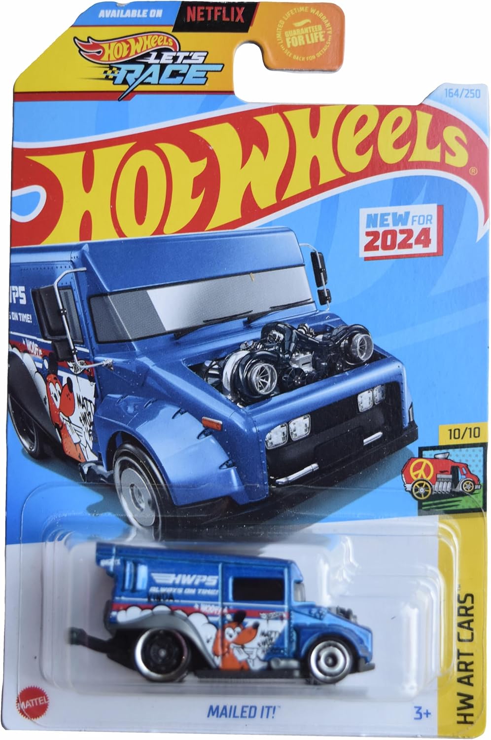 Amazon.com: Hot Wheels Mailed It, HW Art Cars 10/10 [Blue] 164/250 ...
