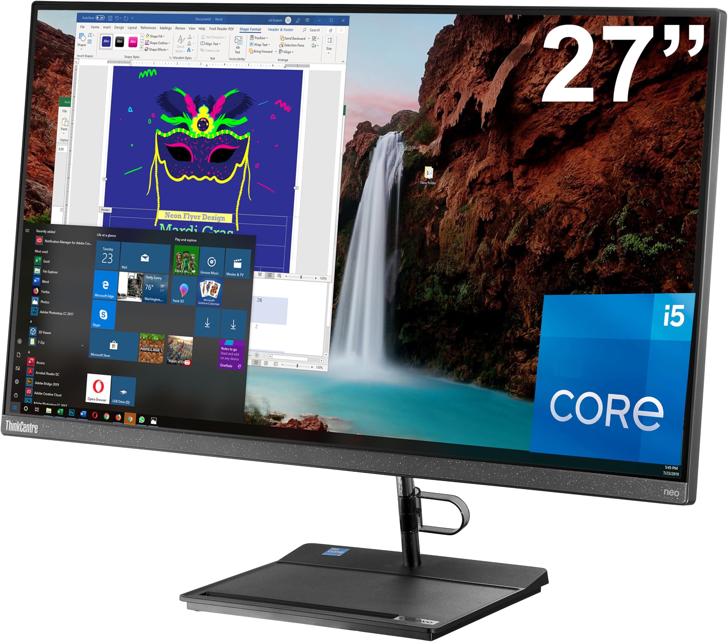Amazon.com: Lenovo IdeaCentre AIO 3 AMD All-in-One Computer, 24" FHD ...