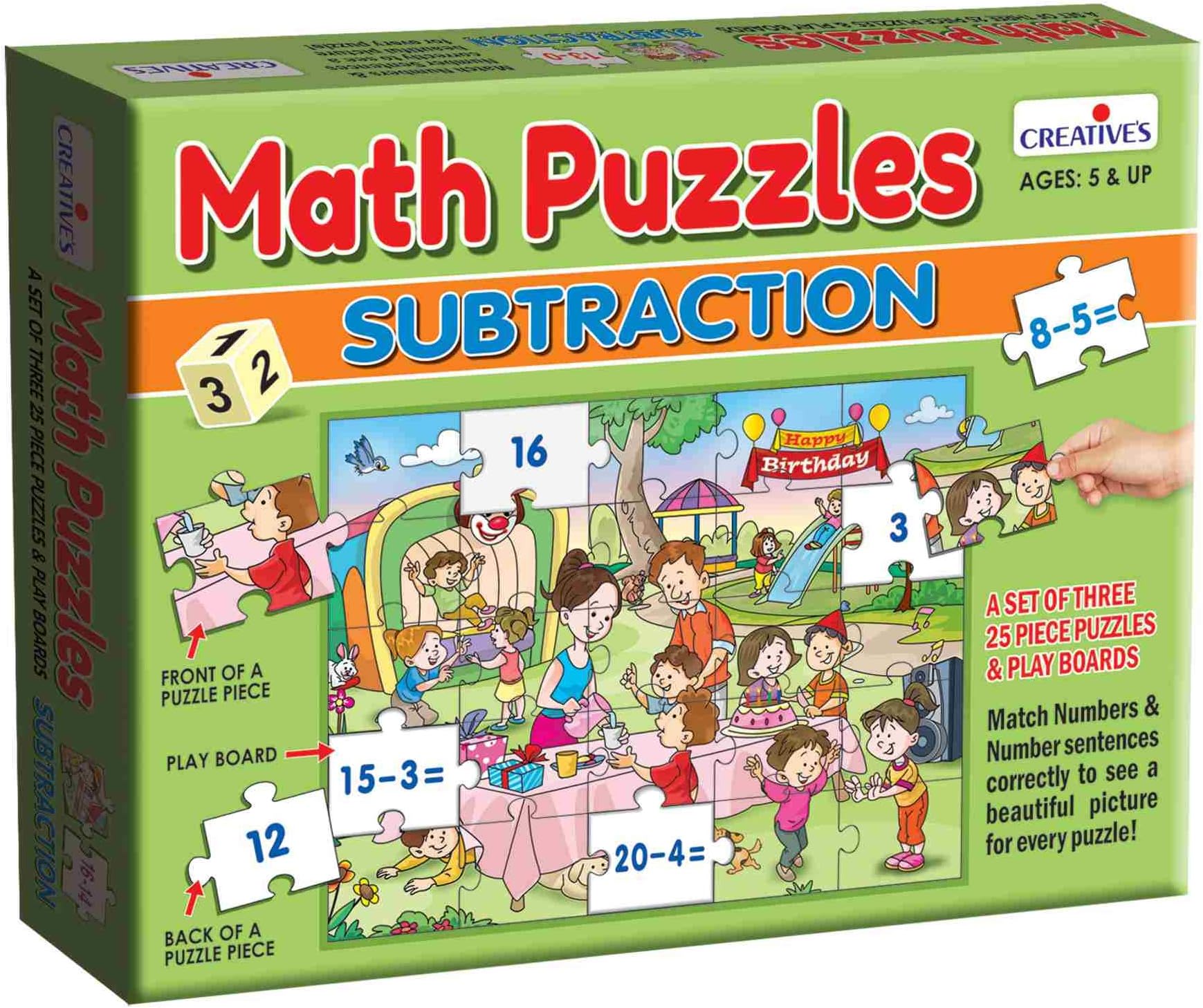 Buy Creative's Math Puzzles - Subtraction | Learning & Educational ...