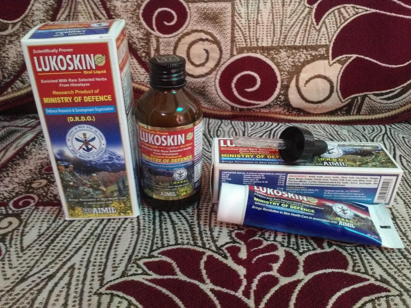 AIMIL Lukoskin Ointment & Liquid Combo - 40gm + 100ml (Pack of 1 each ...