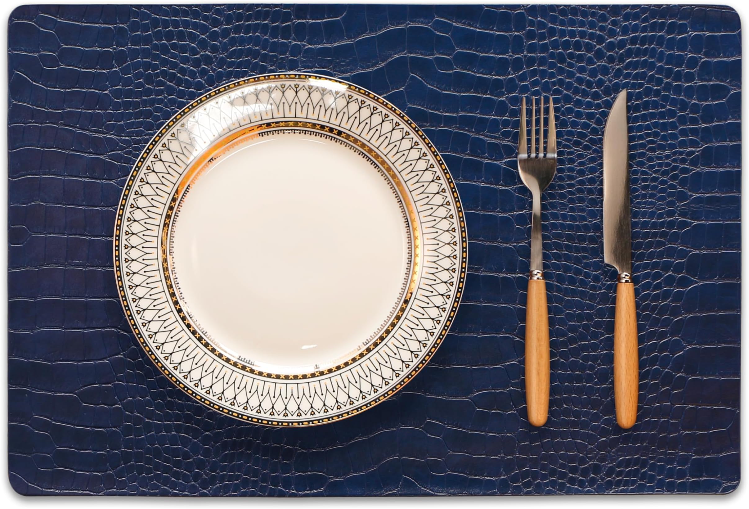 Amazon.com: Crocodile Faux Leather Placemat - for Office Conference ...