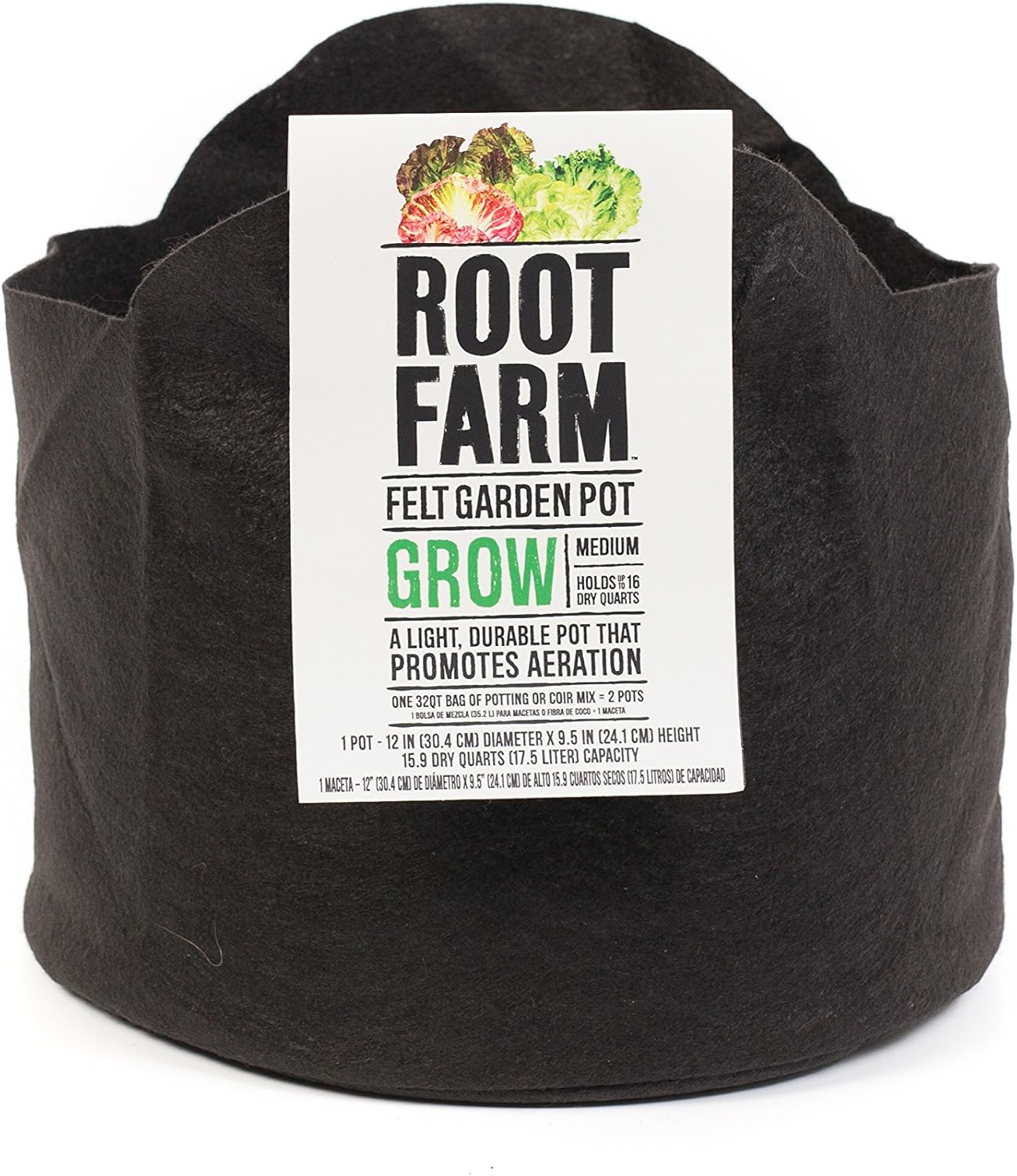 Amazon.com: Root Farm Felt Garden Pot, 5 gal. (Medium) : Everything Else