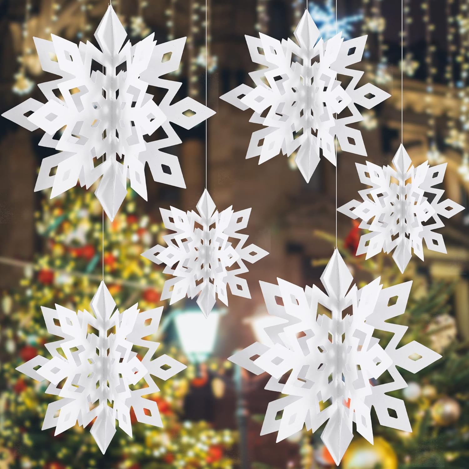 Amazon.com: KatchOn, Christmas Hanging Snowflake Decorations - Pack of ...