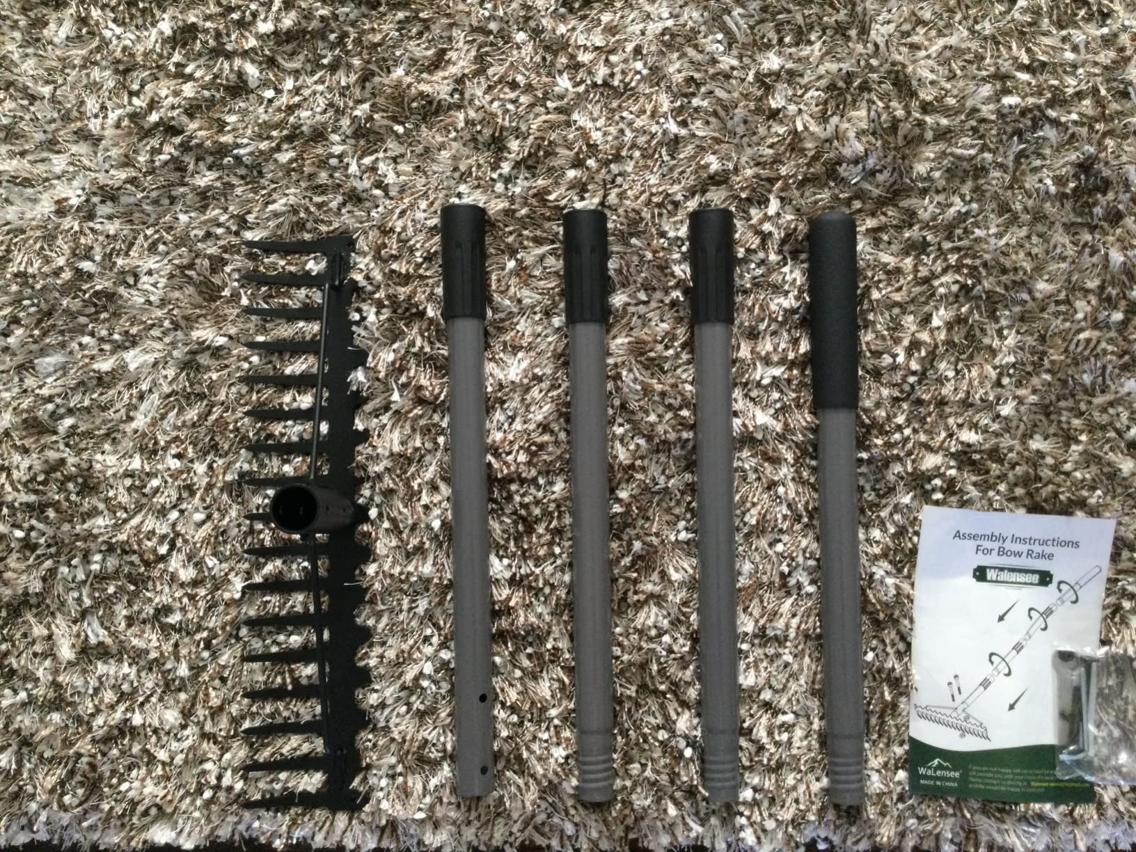 $7/mo - Finance Walensee 5.4FT Bow Rake Heavy Duty Garden Rake with ...