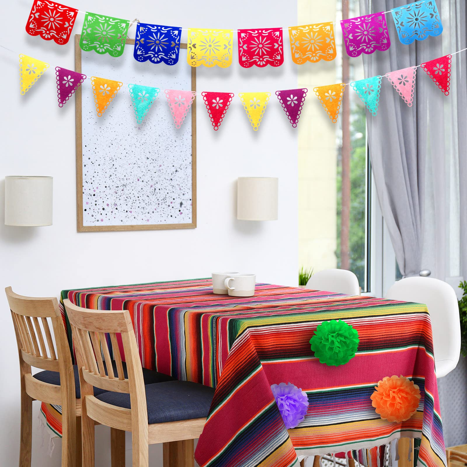 Elegant Fiesta Party Decorations 96 Pcs Mexican Birthday Party Plates,