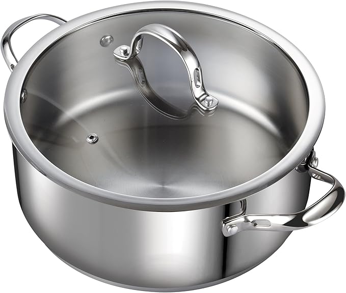 Amazon.com: Cooks Standard 7-Quart Classic Stainless Steel Dutch Oven ...