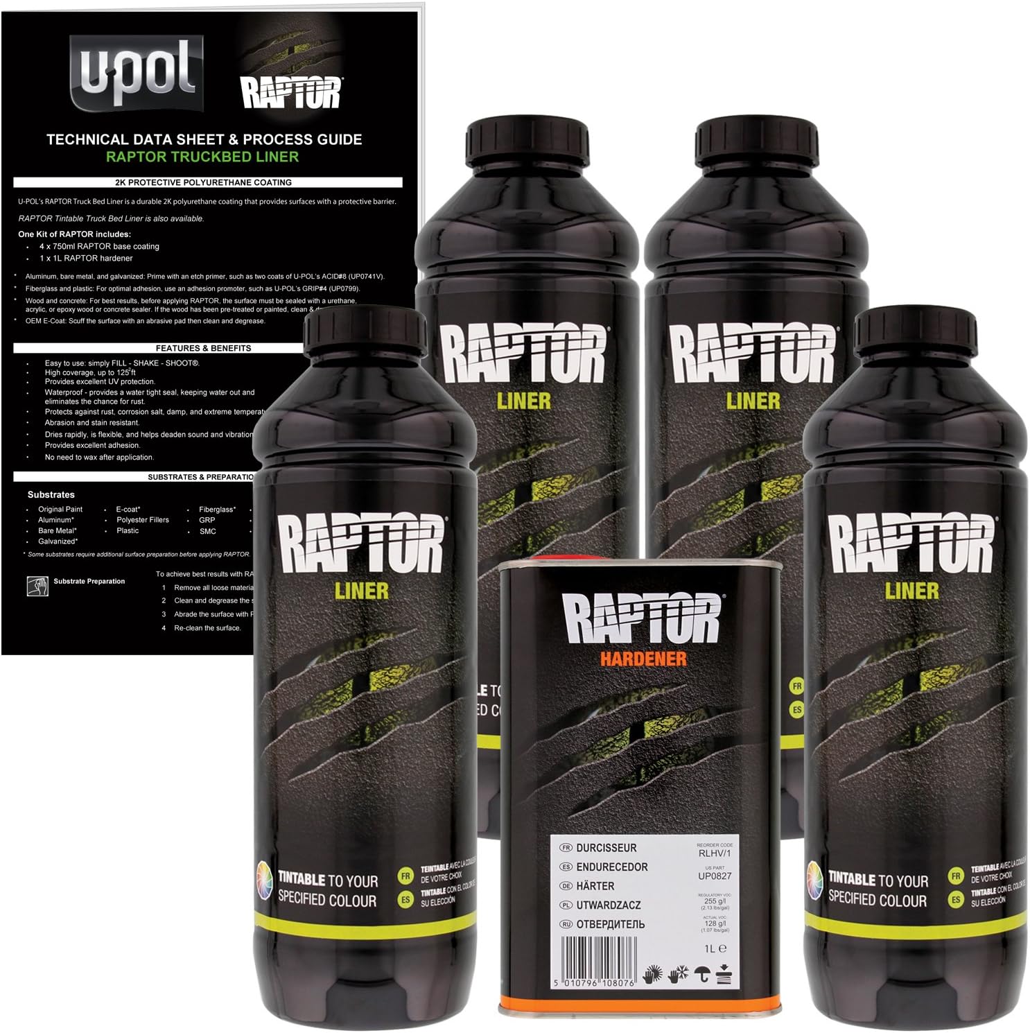 Amazon.com: U-POL Raptor Reflex Blue Urethane Spray-On Truck Bed Liner ...
