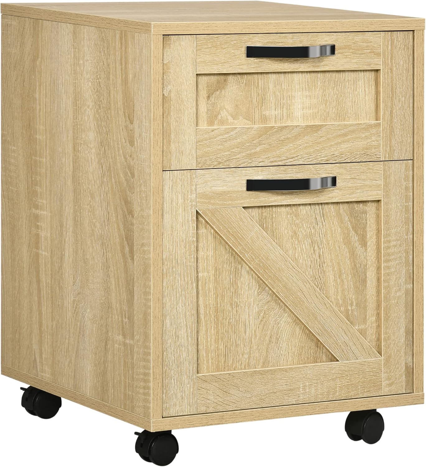 Vinsetto Farmhouse Vertical Filing Cabinet, 2 Drawers File Cabinet with ...
