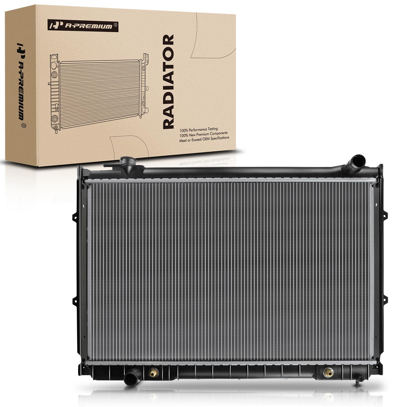 A-Premium Engine Coolant Radiator Assembly with Transmission Oil Cooler ...