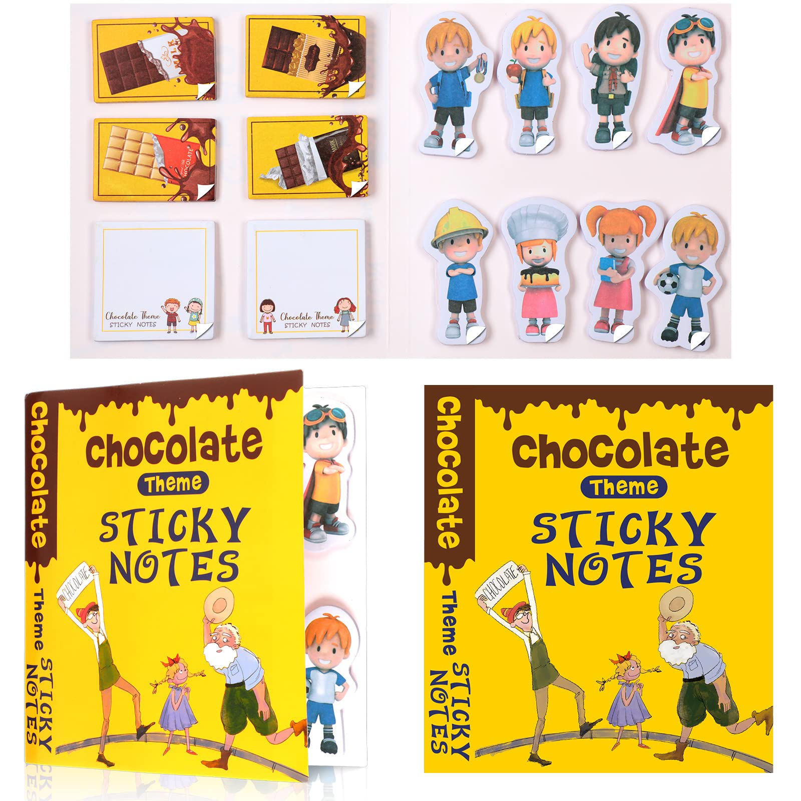 Buy 1680 Sheets Chocolate Factory Theme Sticky Notes Booklet Chocolate ...