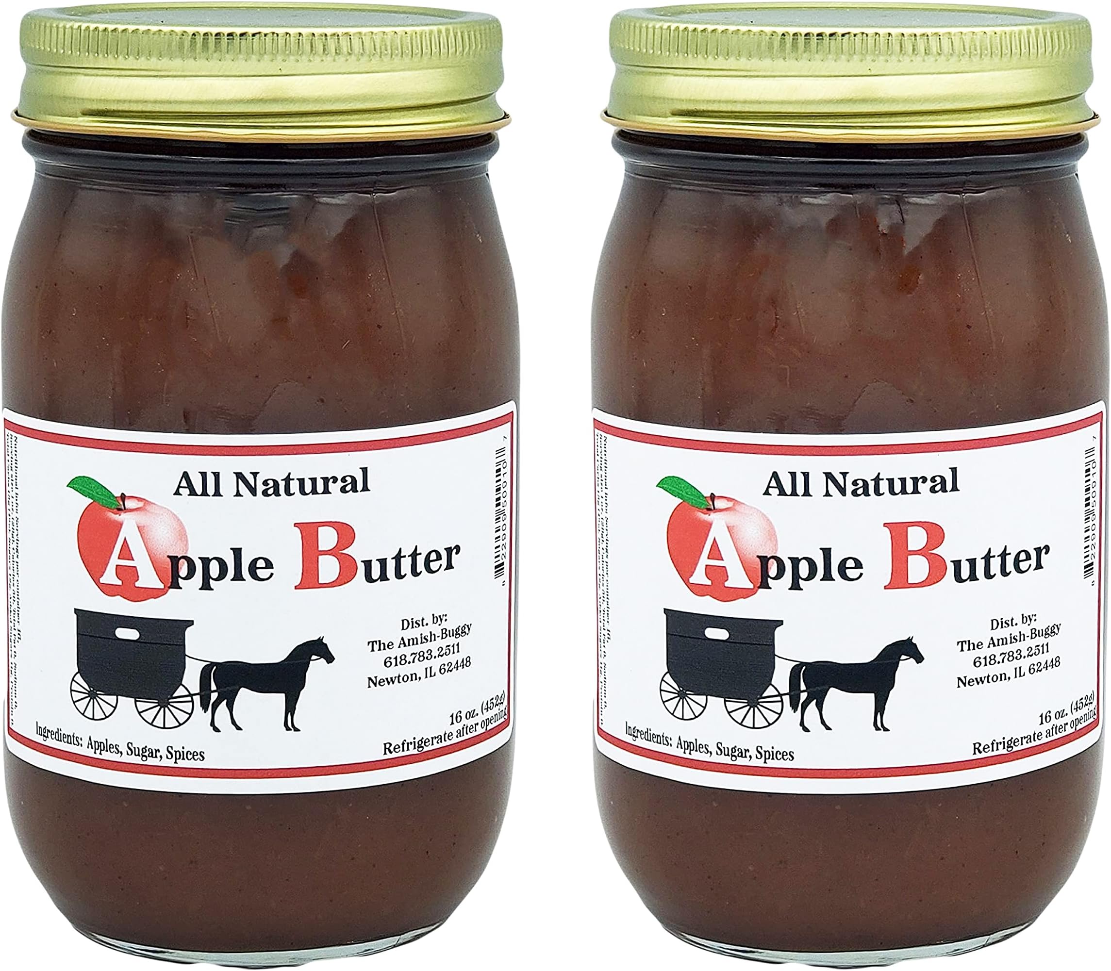 Amazon.com : Amish Fruit Butters (Two 16 oz. Jars) (Apple Butter ...