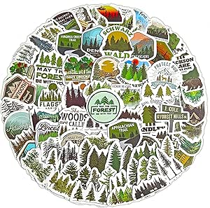 Amazon.com: Ychsring Forest Stickers - Bulk 100 PCS - Waterproof Vinyl ...