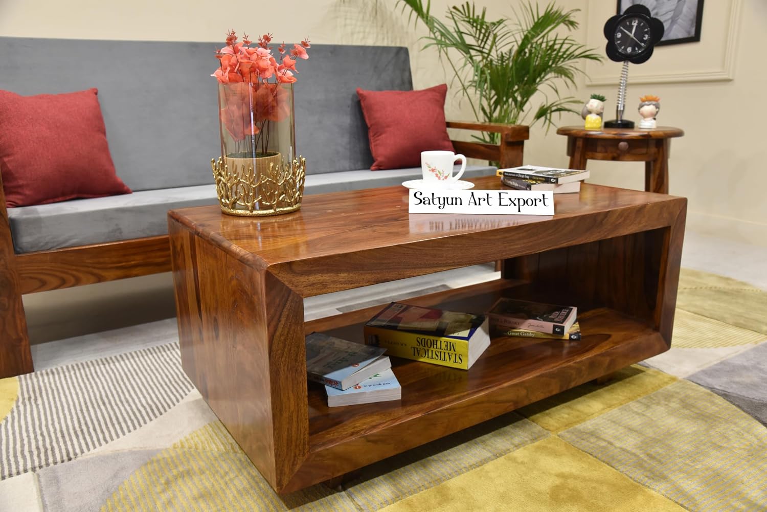 SATYUN Art EXPORTS Sheesham Wood Center Coffee Table - Modern Furniture ...