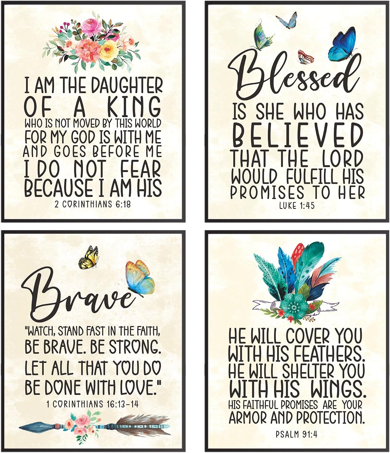Amazon.com: Positive Quotes Bible Verse Wall Art Print, Scripture Wall ...