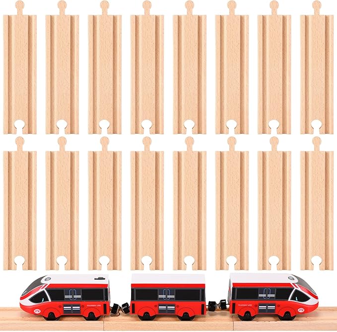 Brio Train Track Sets Beech Wood Railway 58-Piece Wooden Train Track ...