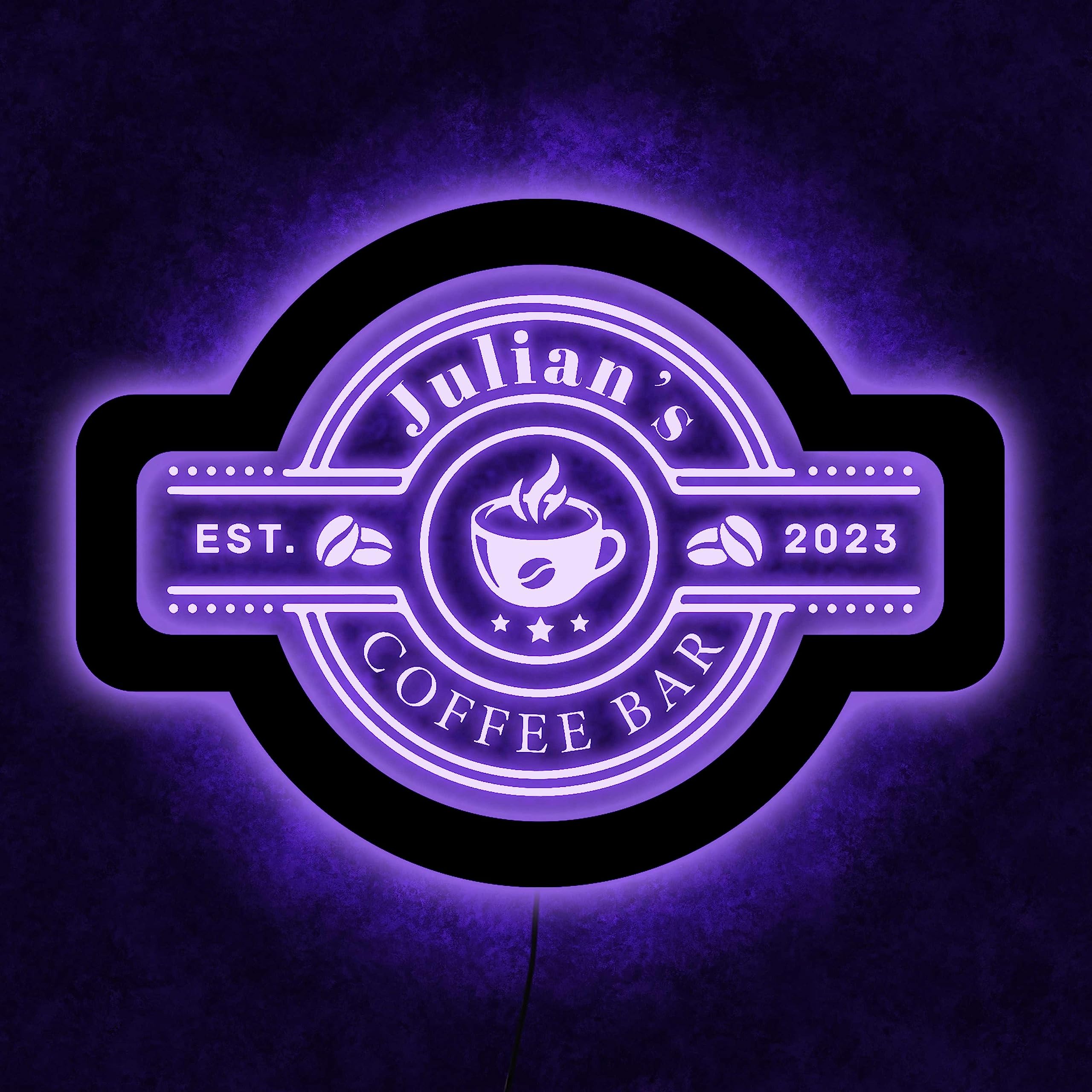 Amazon.com : Custom Coffee Bar Neon Sign, Neon Coffee Bar Sign For ...