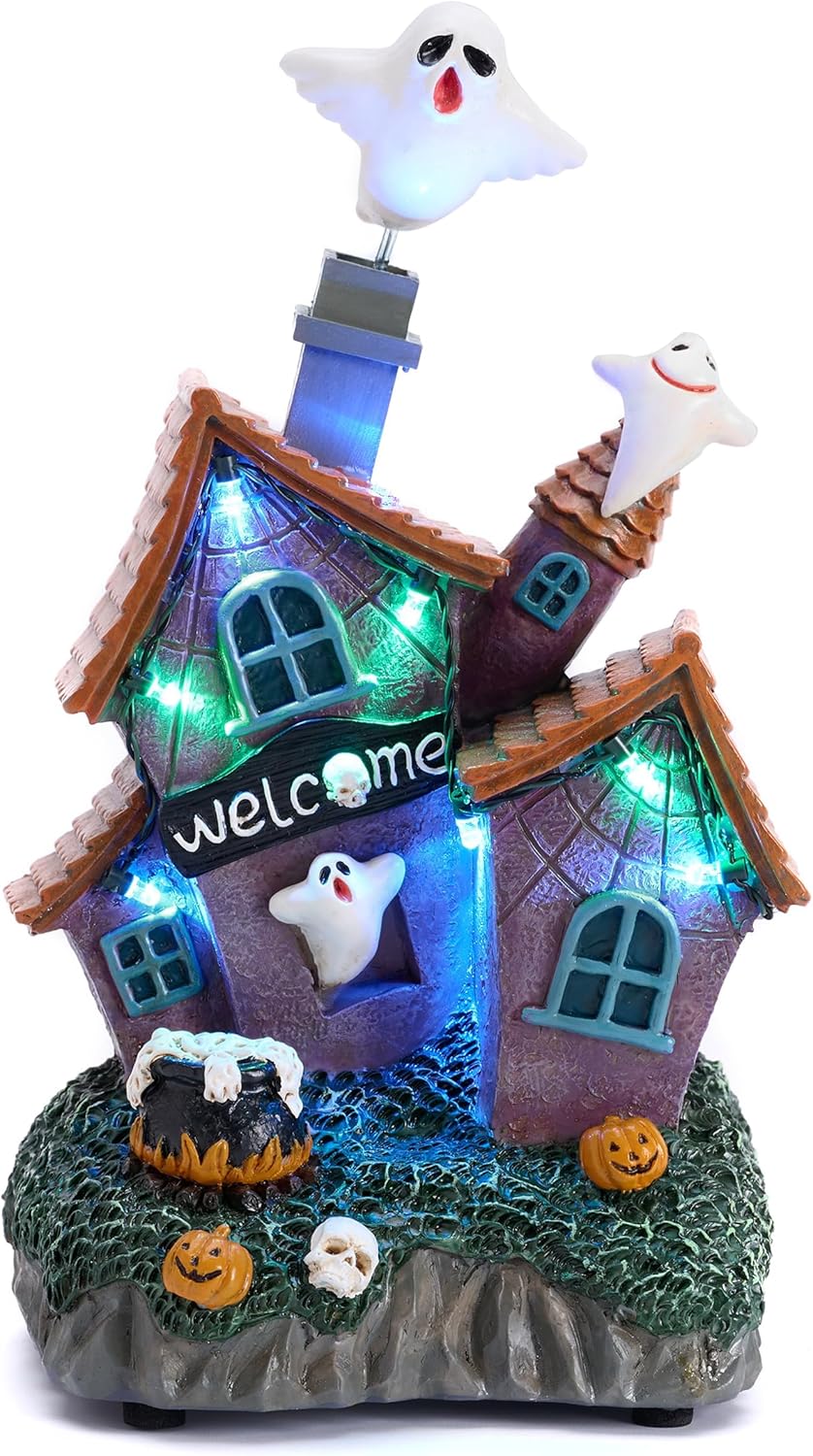 Amazon.com: Valery Madelyn Vintage Halloween Village Decoration, 9 ...