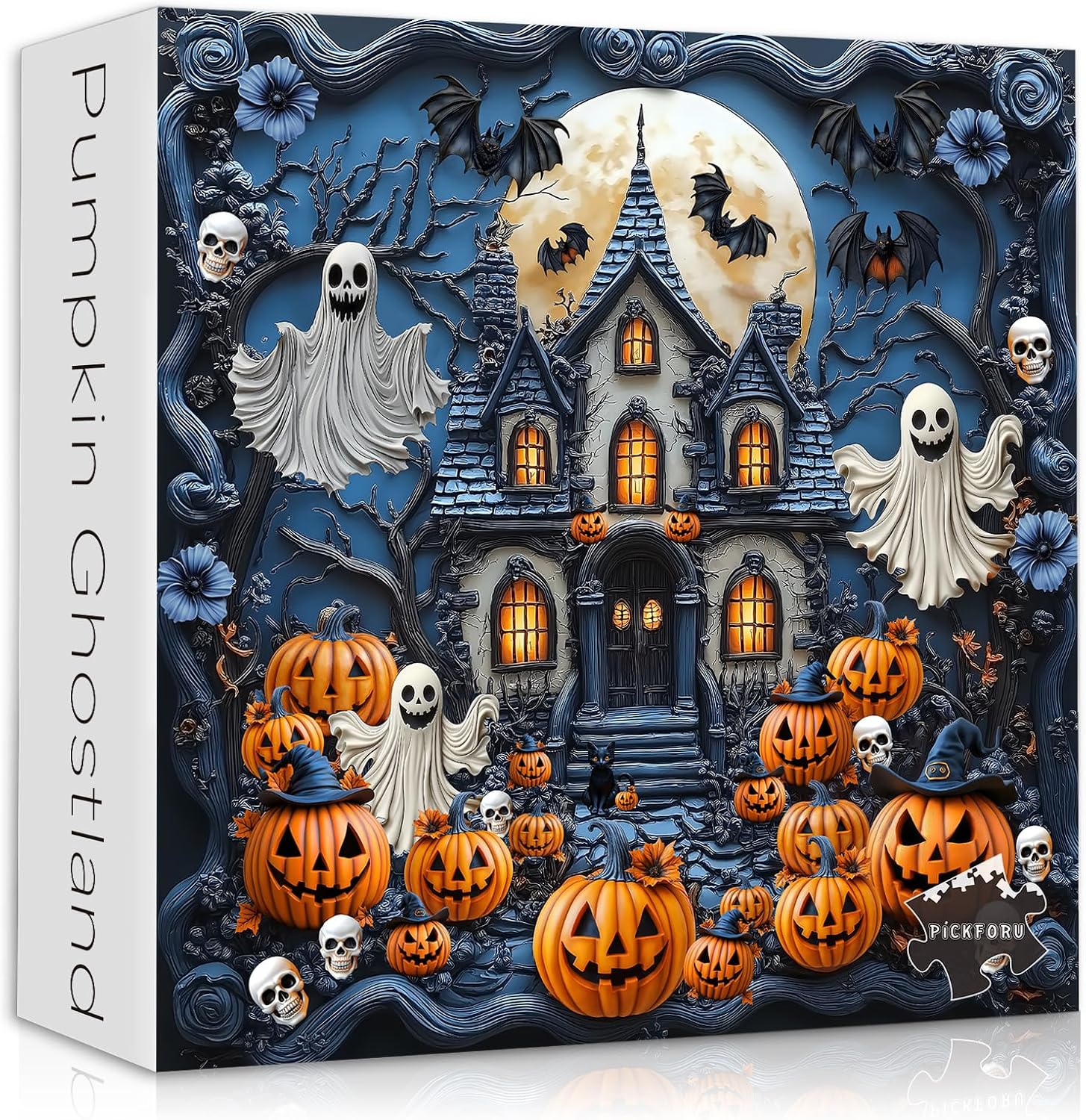 Amazon.com: Halloween Puzzles for Adults 1000 Pieces，Haunted House ...