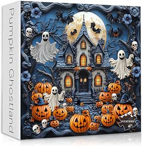 Amazon.com: Halloween Puzzles for Adults 1000 Pieces，Haunted House ...