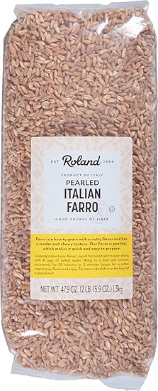 Amazon.com : Roland Foods Pearled Italian Farro, Specialty Imported ...