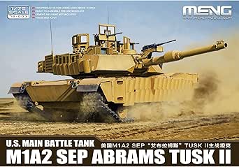 Meng Model 1:72-Us MBT M1a2 Sep Abrams Tusk II Kit de modélisme, Taille ...