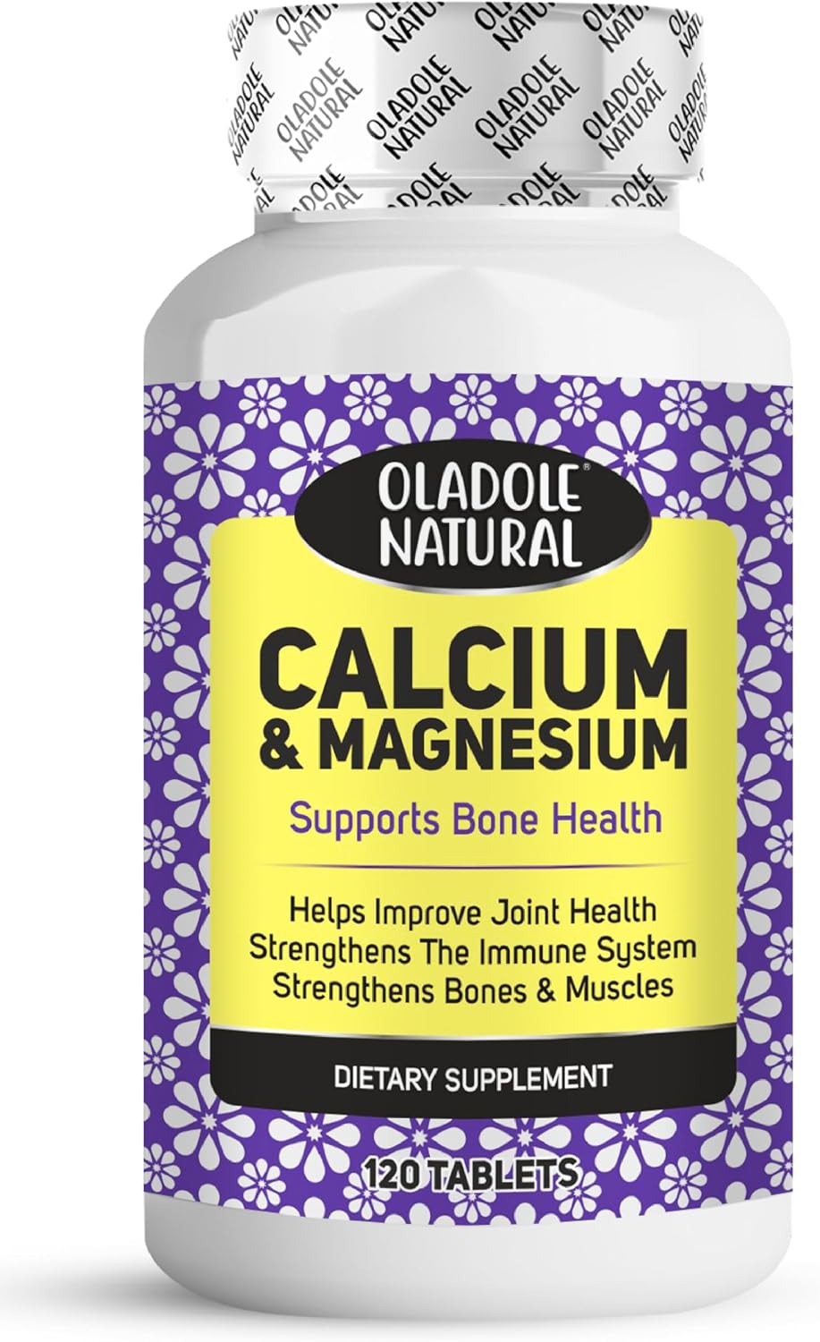 Oladole Natural Calcium & Magnesium- 1500mg (120 Tablets) | Promotes ...
