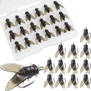 Amazon.com : Bionic Fly Fishing Bait,18PCS Dry Wet Bionic Flies ...