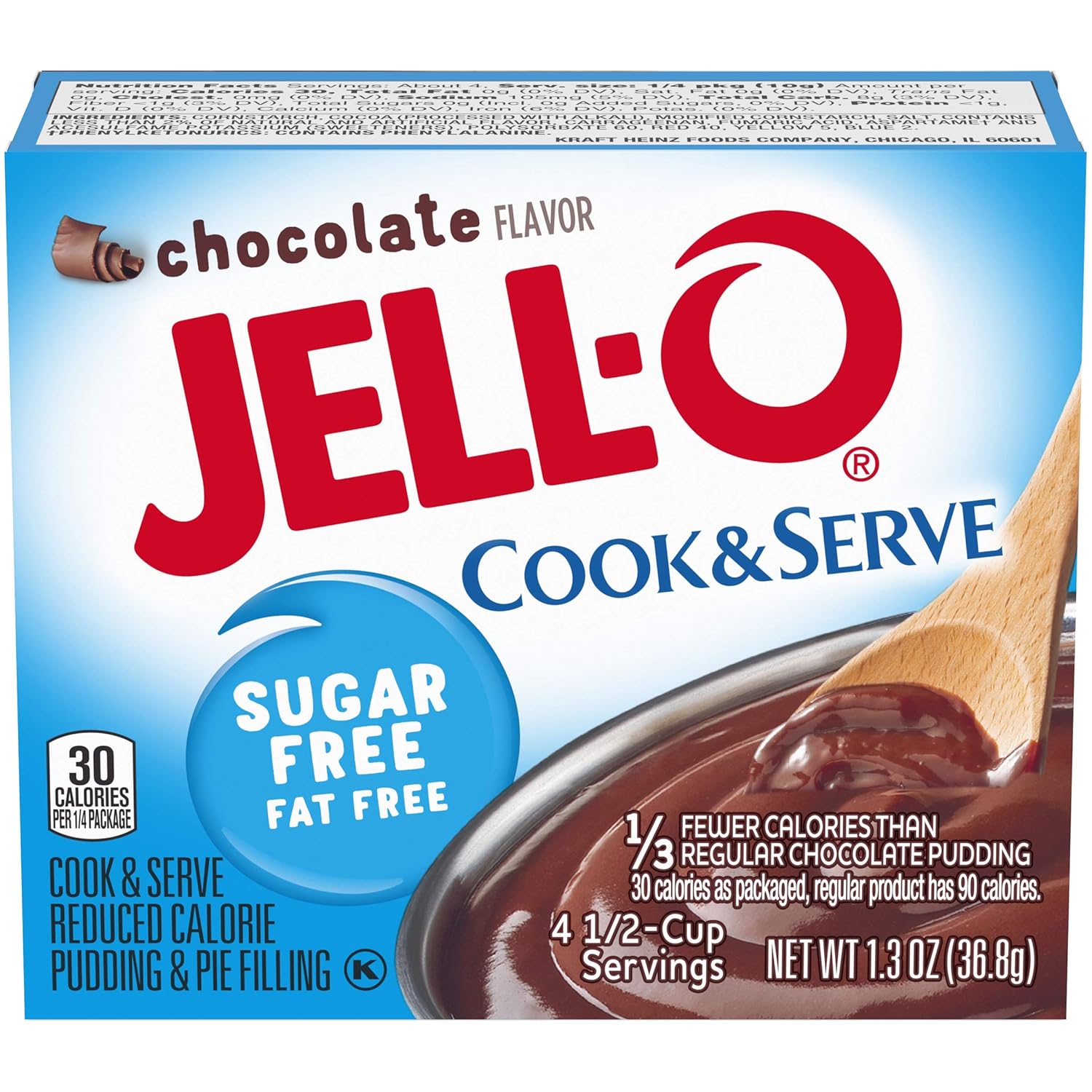 Amazon.com: Jell-O Cook & Serve Chocolate Sugar-Free Fat Free Pudding ...