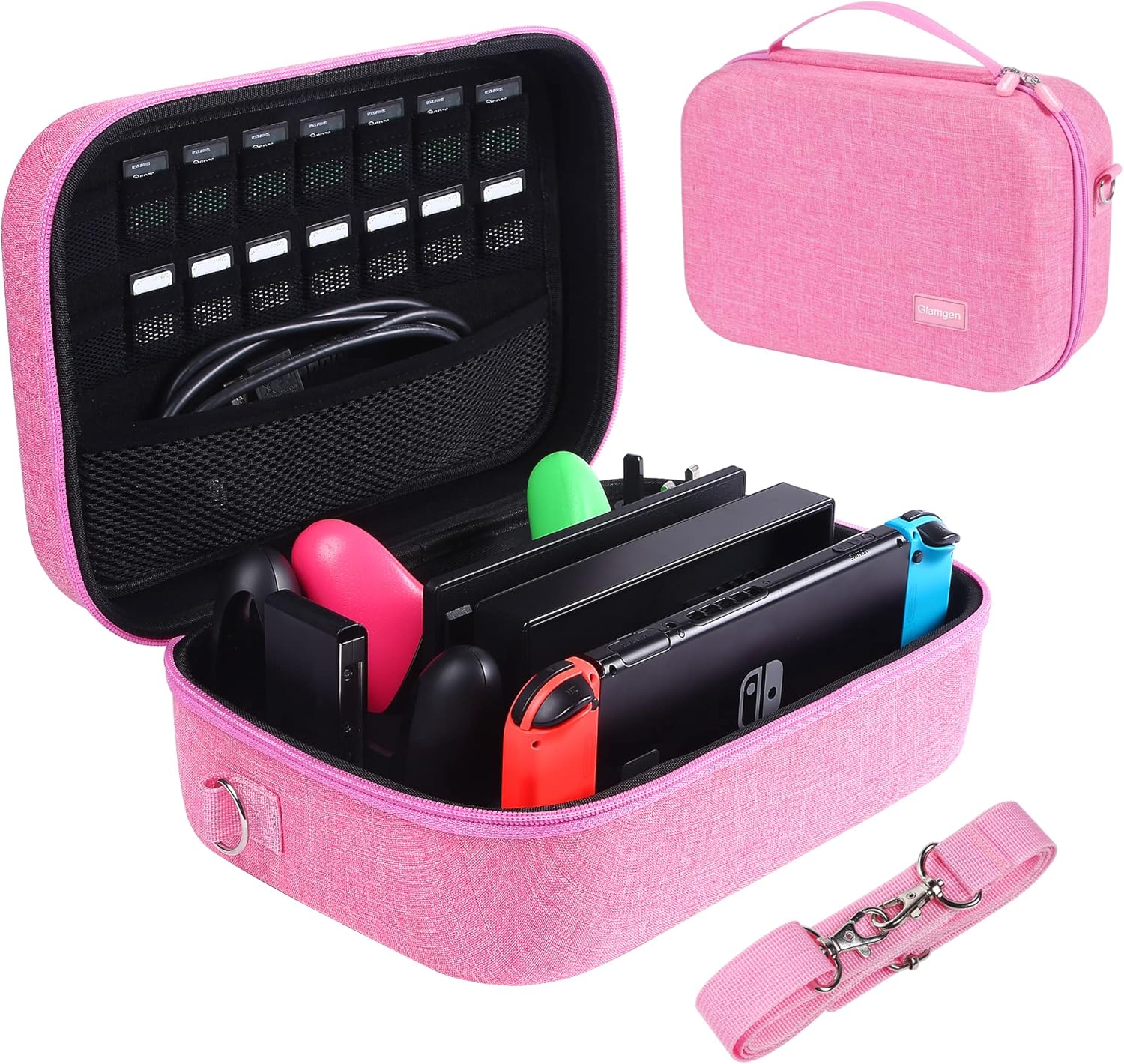 Amazon.com: Carrying Storage Case for Nintendo Switch/Switch OLED Model ...