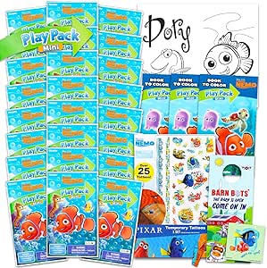 Amazon.com: Disney Finding Nemo Birthday Party Favors Set - Bundle with ...