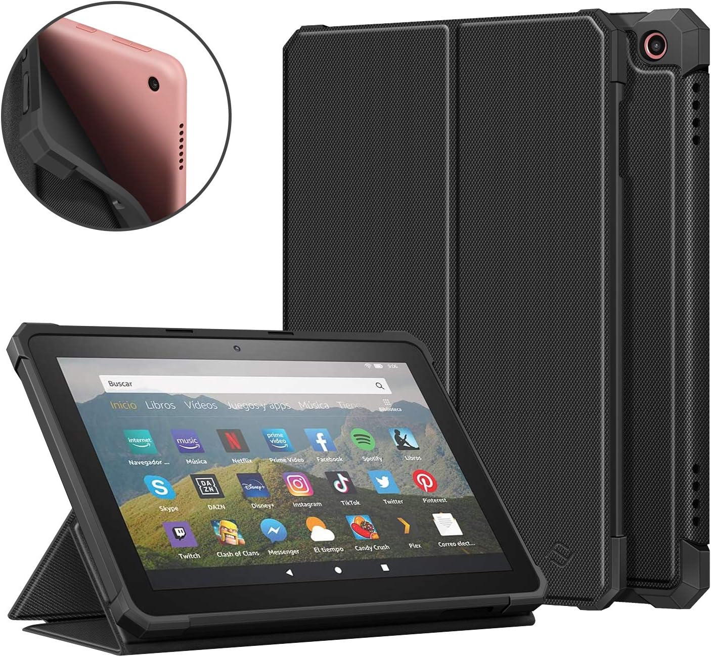 Amazon.com: Fintie Case for All-New Fire HD 8 and Fire HD 8 Plus Tablet ...