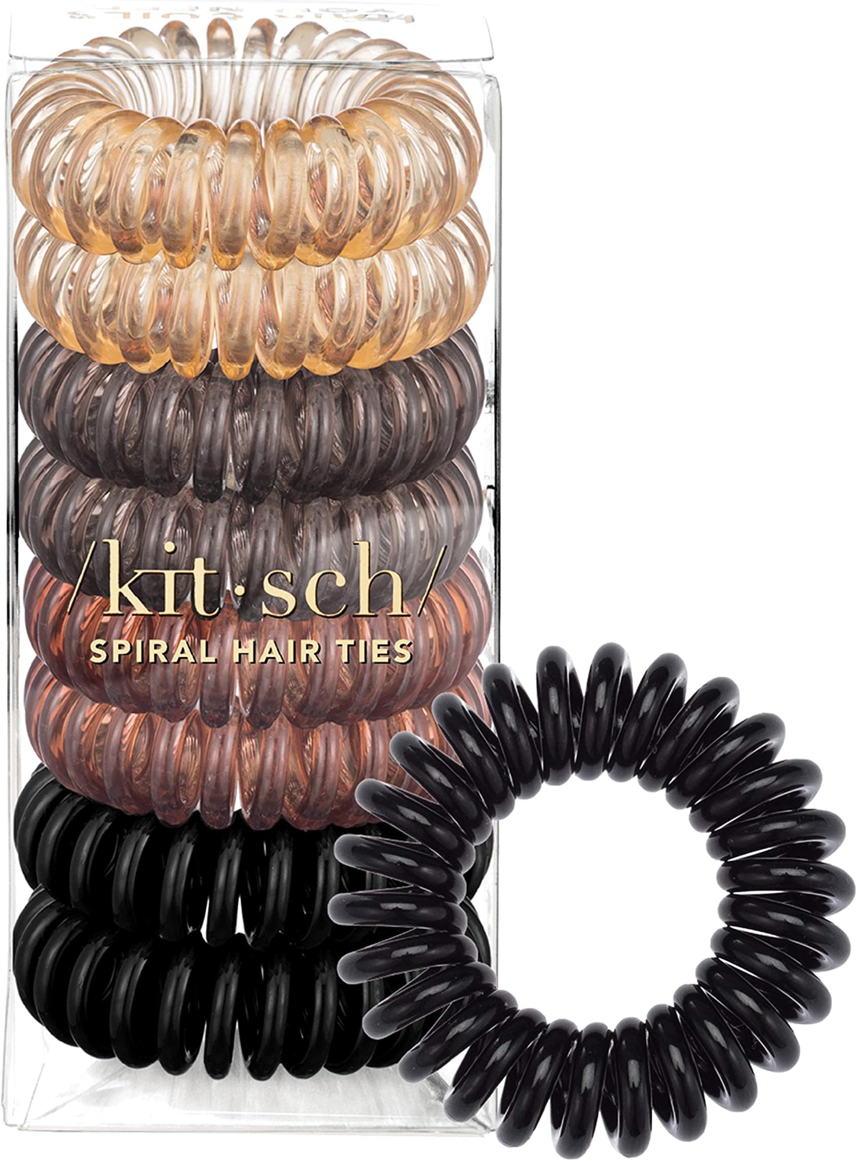 Amazon.com : canjoyn 10 Pcs Spiral Rubber Hair Ties and Holders ...