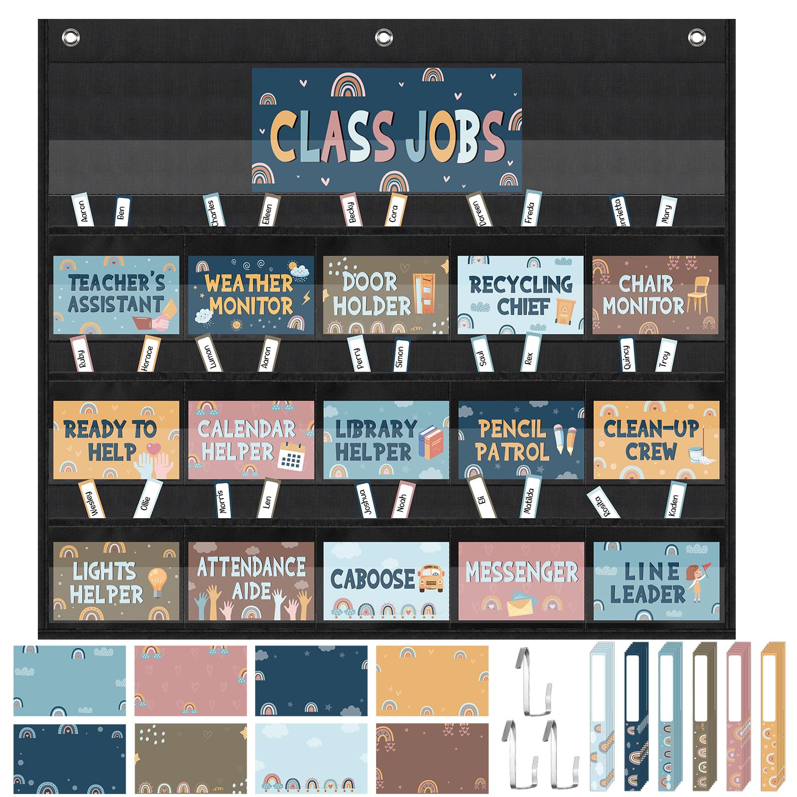 First Grade Classroom Must Haves ABCxGOOD Helping Hands Pocket Chart ...