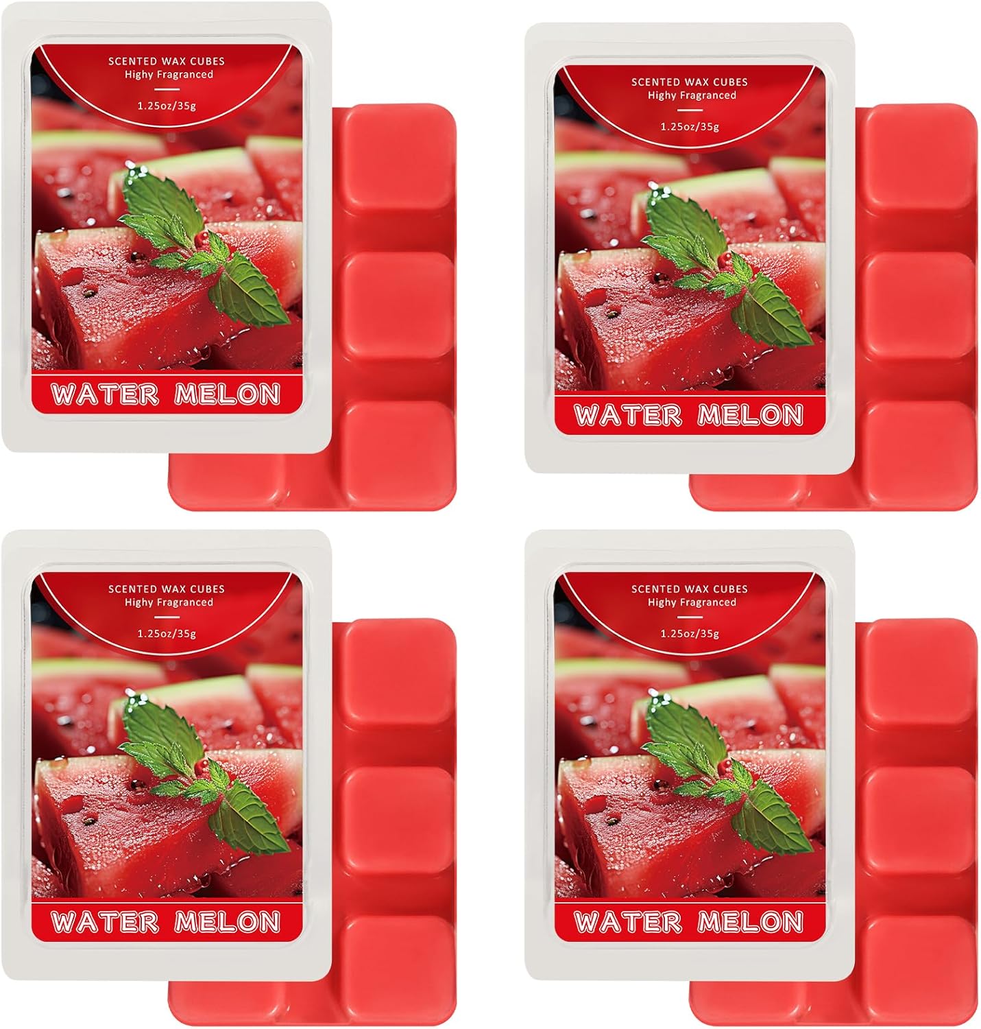 Amazon.com: STRN Wax Melts Soy Wax Cubes 4 Pack Watermelon Scented ...